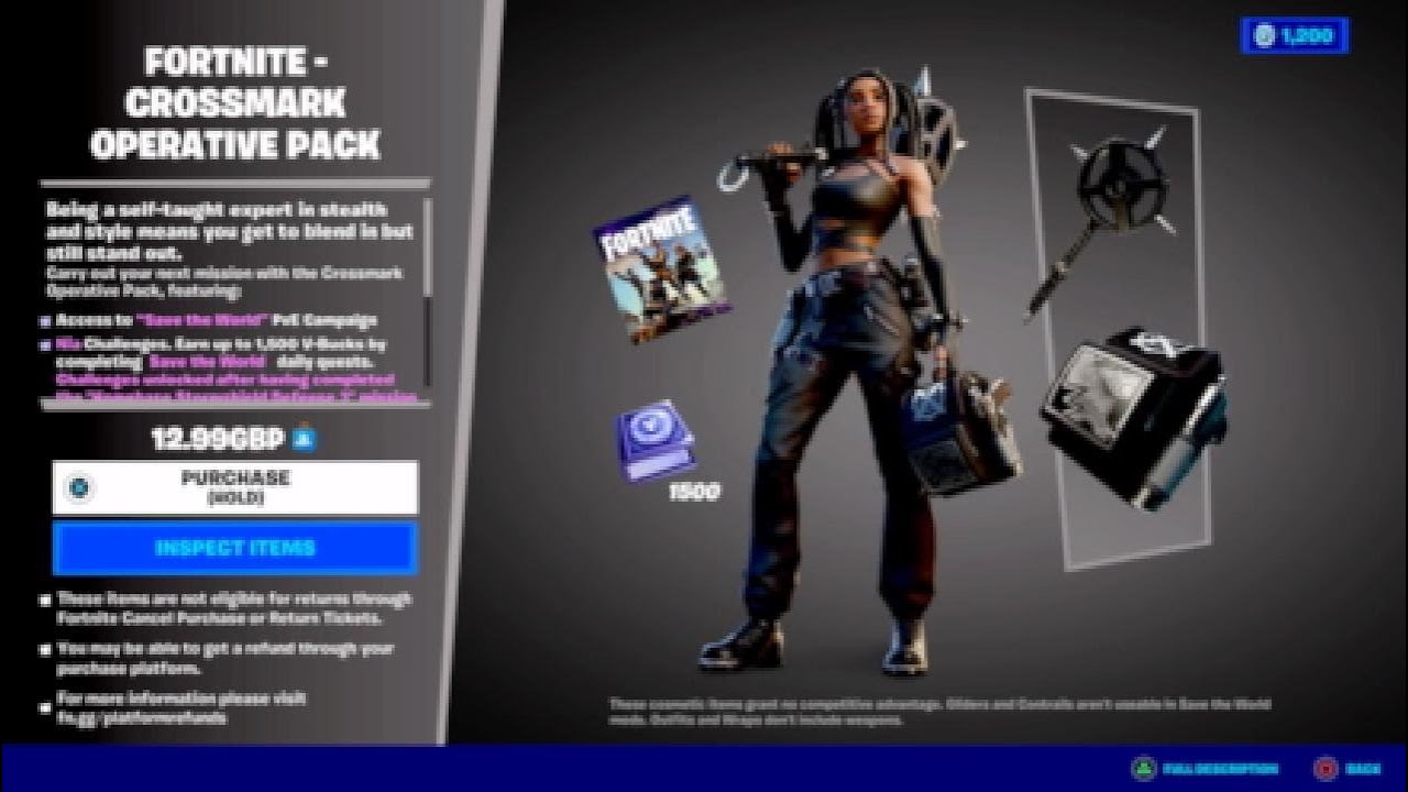Fortnite Showing you the Crossmark operative pack - YouTube