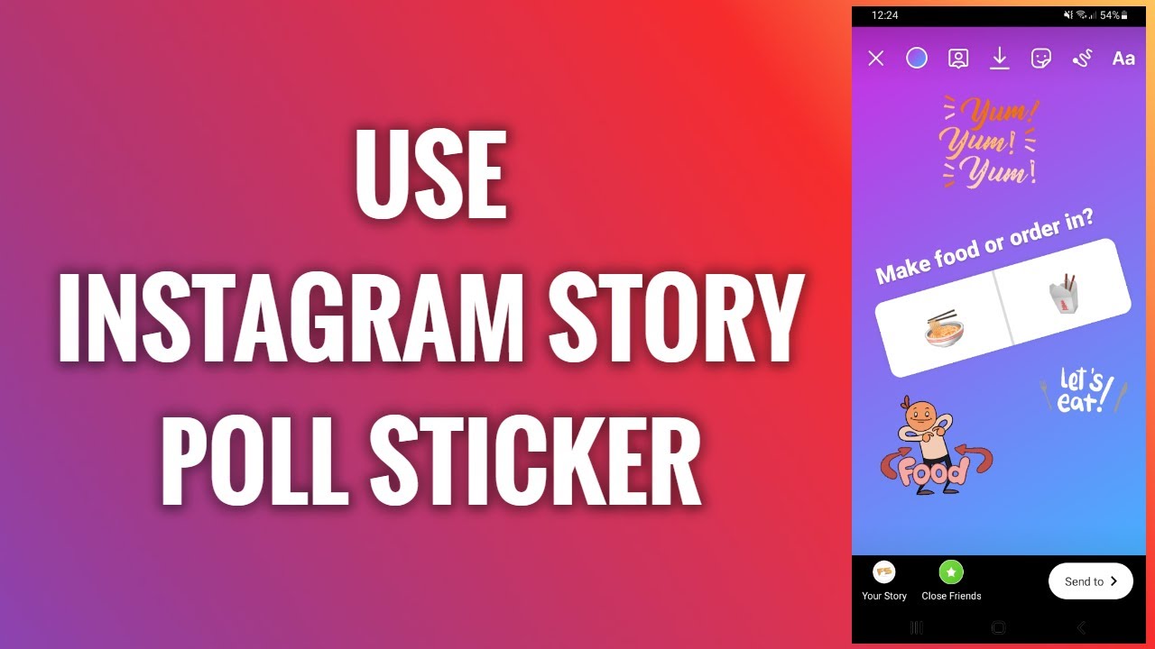 How To Use Instagram Story Poll Sticker - YouTube