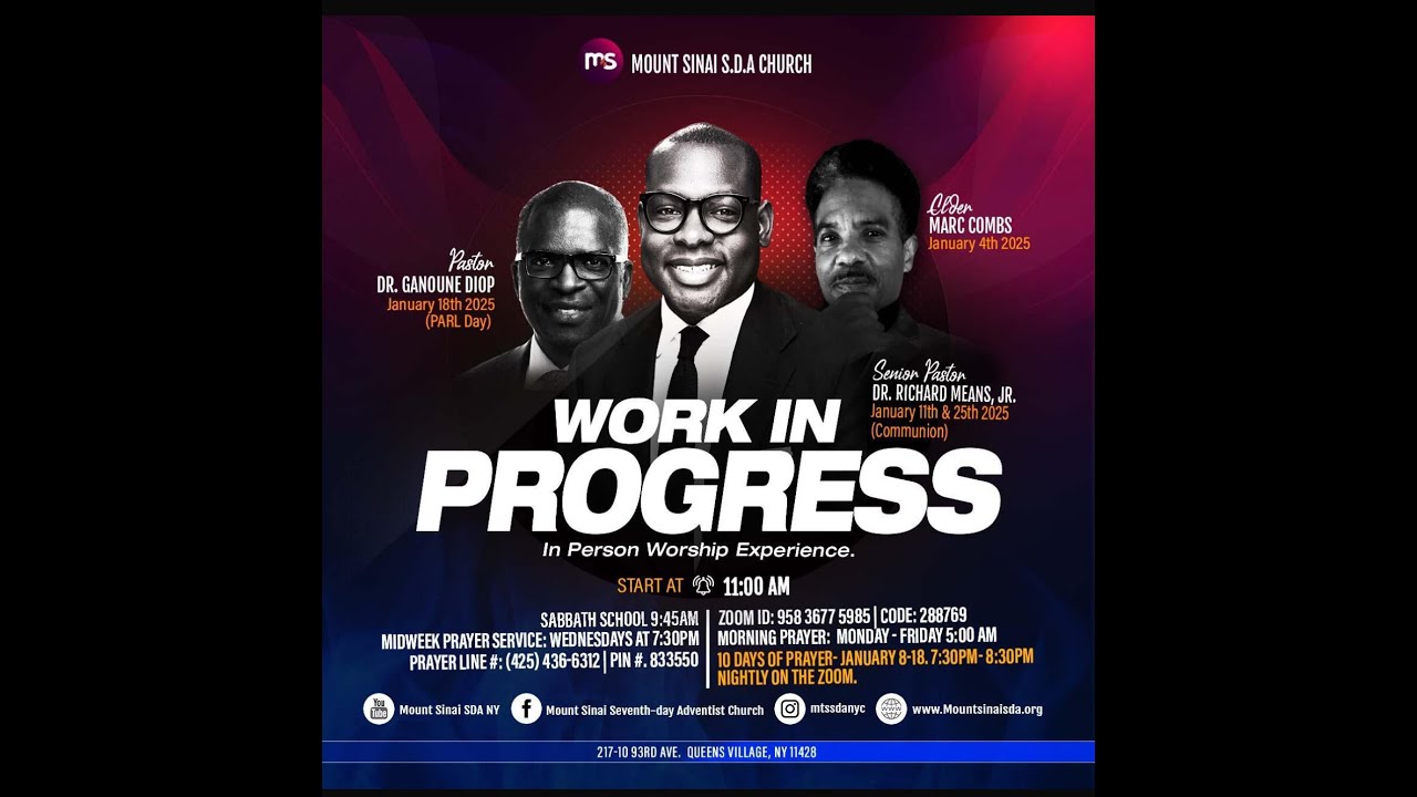 January 4, 2025 - Sabbath Worship Celebration Ft Elder Marc Combs - YouTube