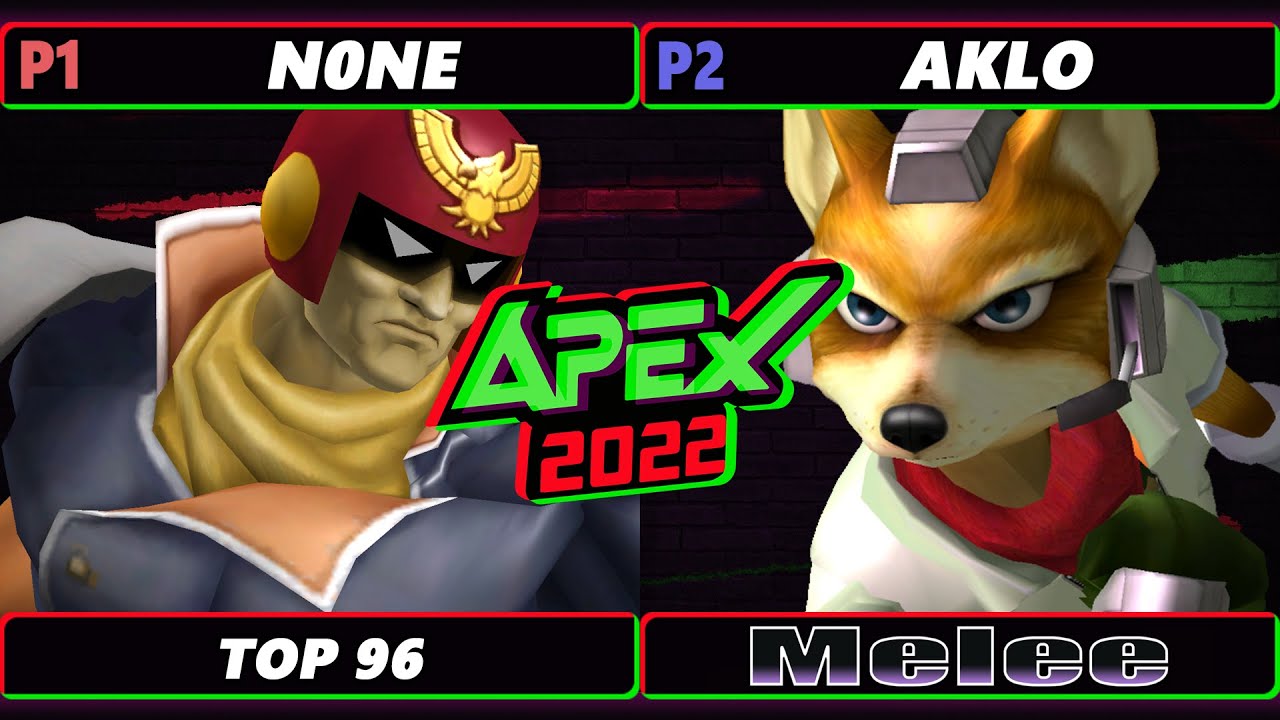 Apex 2022 - n0ne (Captain Falcon) Vs. Aklo (Fox) SSBM Melee Tournament ...