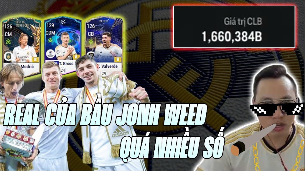 TRẢI NGHIỆM SIÊU ACC REAL MADRID TOP SEVER CỦA BẦU JOHN WEED VỚI GIÁ ...