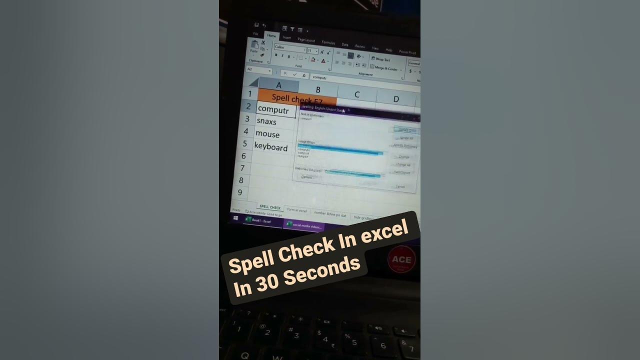 Spell Check In Excel Anjni Computer Education 🔥 Youtube
