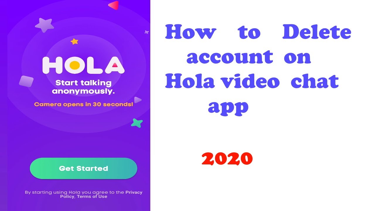 how to delete account on hola videochat app | how to deactivate account ...
