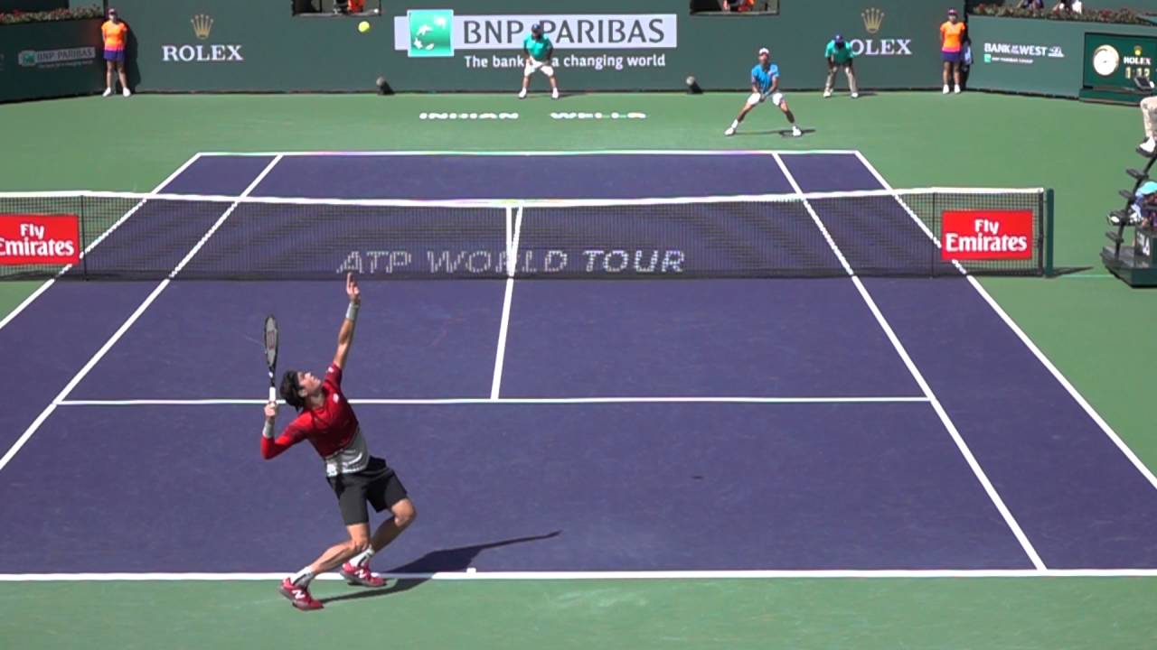 Milos Raonic T-Serve Ad Court Slow Motion - YouTube