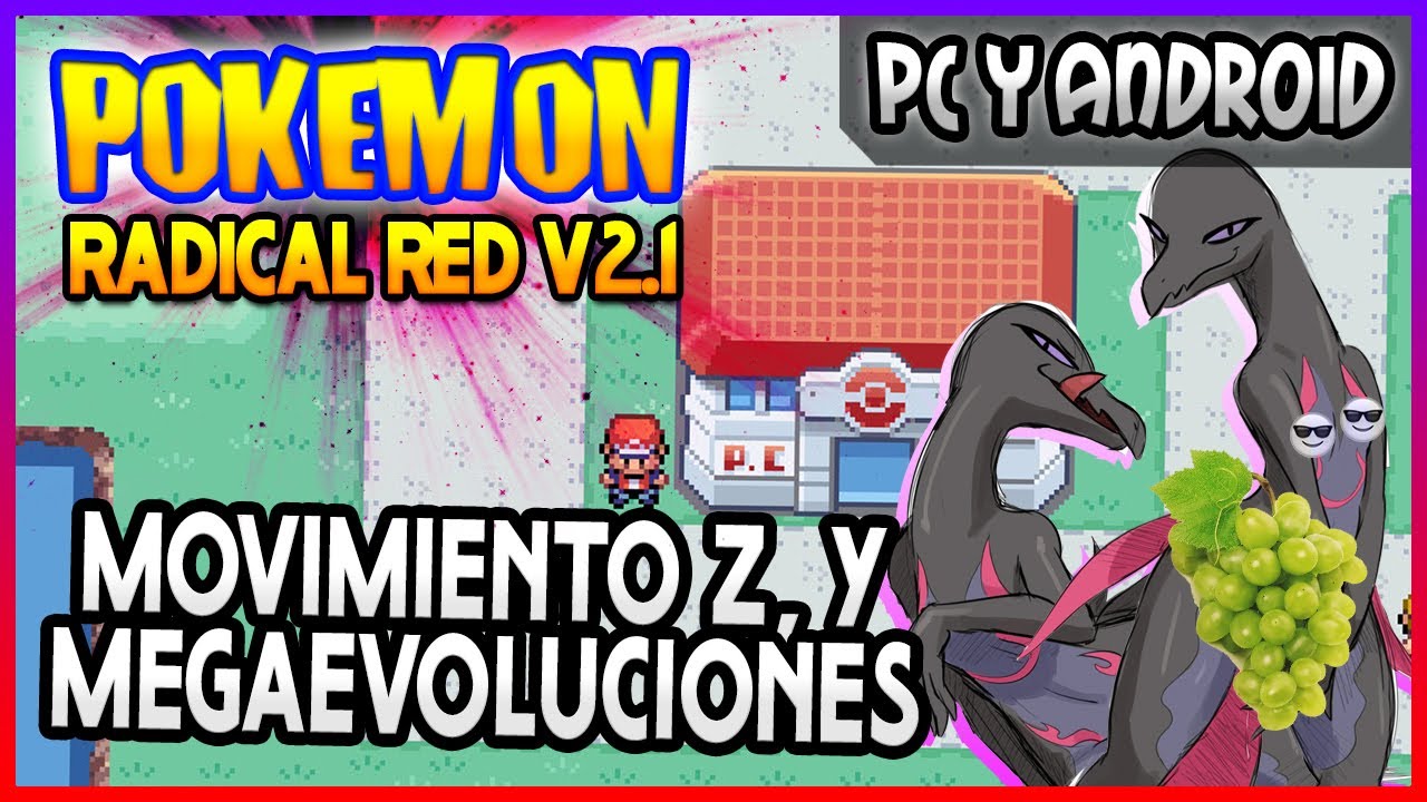 Pokemon Radical RED V2.1 HACKROM DE POKEMON GBA CON MOVIMIENTOS Z Y ...