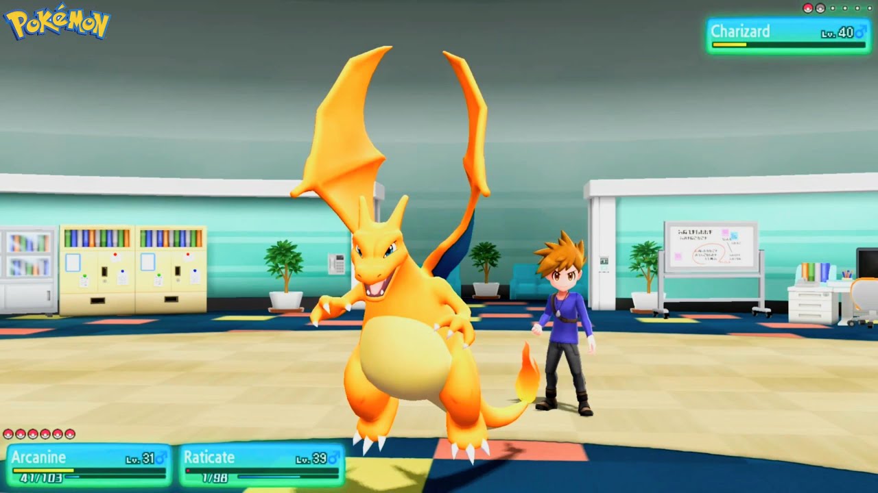 Pokémon let's Go | Silph Co. Building, Face off Trainer Blue! - Two ...