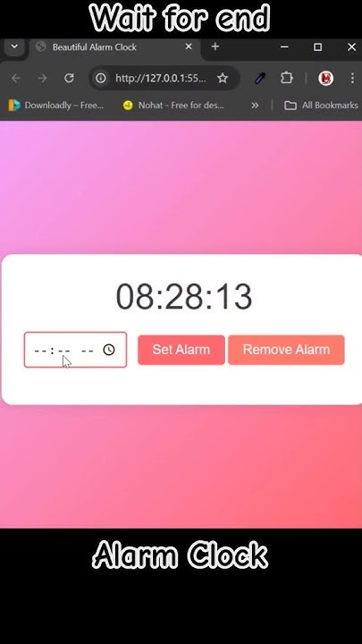 Build A Beautiful Alarm Clock With Html Css And Javascript ⏰ Coding Tutorial Youtube