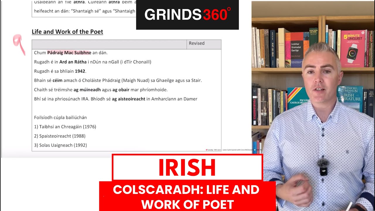 LC Irish Paper 2 | Colscaradh: Life and Work of Poet - YouTube
