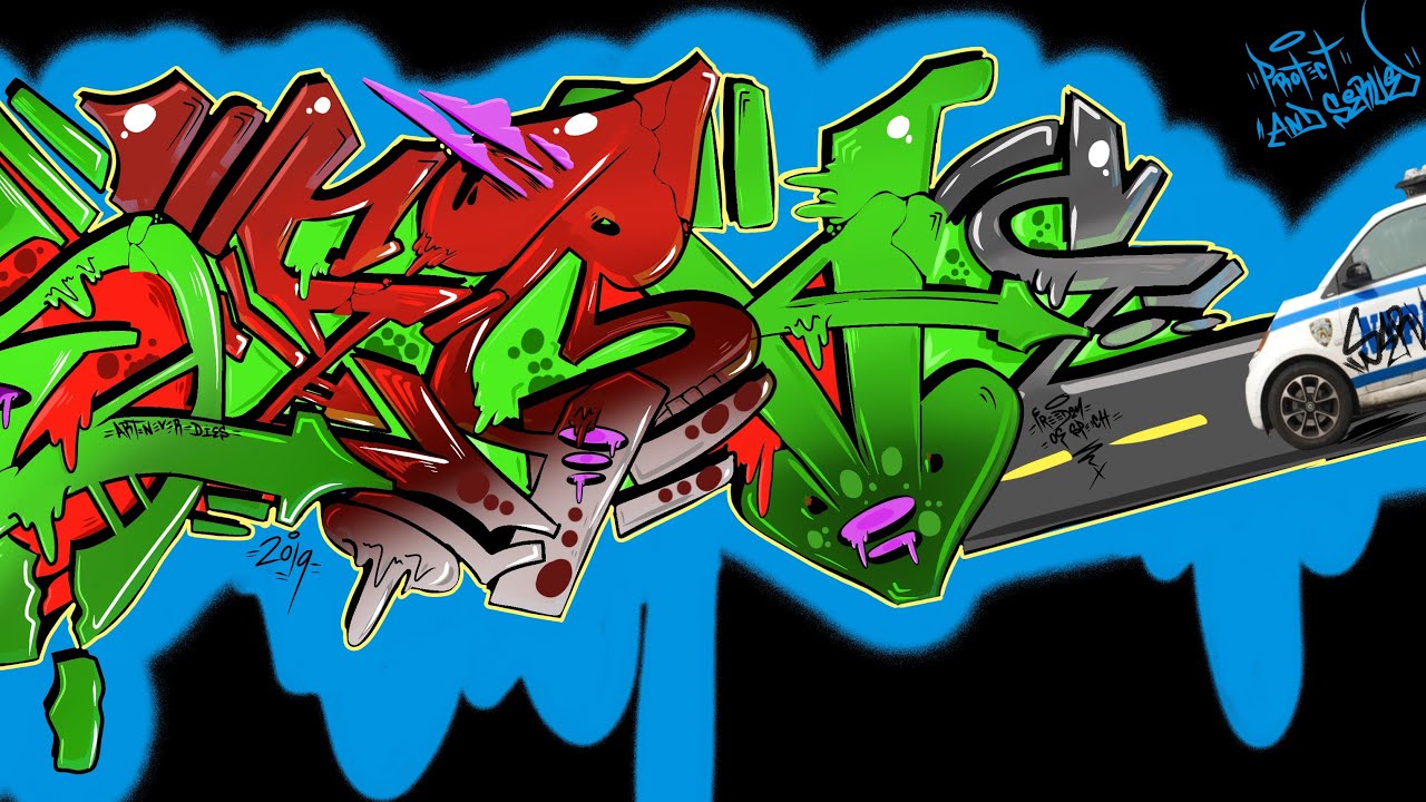 “Serve” Procreate Graffiti - YouTube