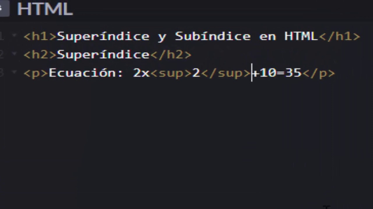 Cómo agregar superíndice o subíndice en HTML - YouTube