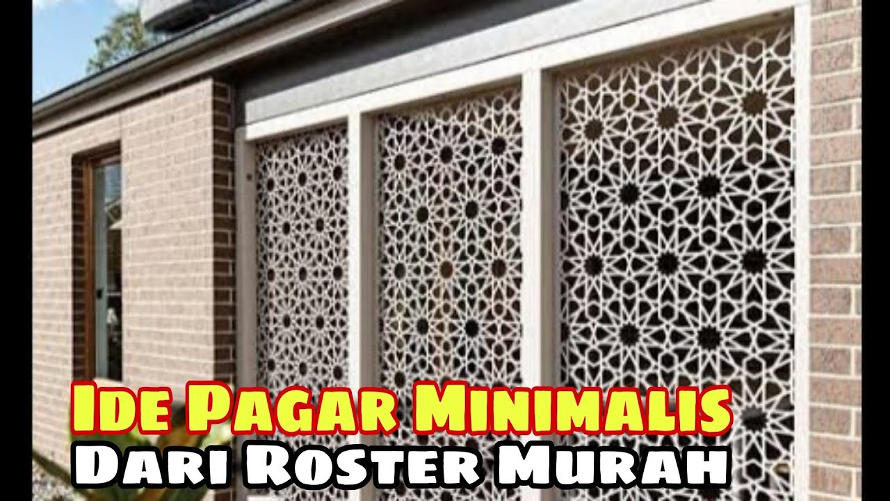 Ide Desain Pagar Minimalis, dari Bahan Roster / Angin-Angin - YouTube