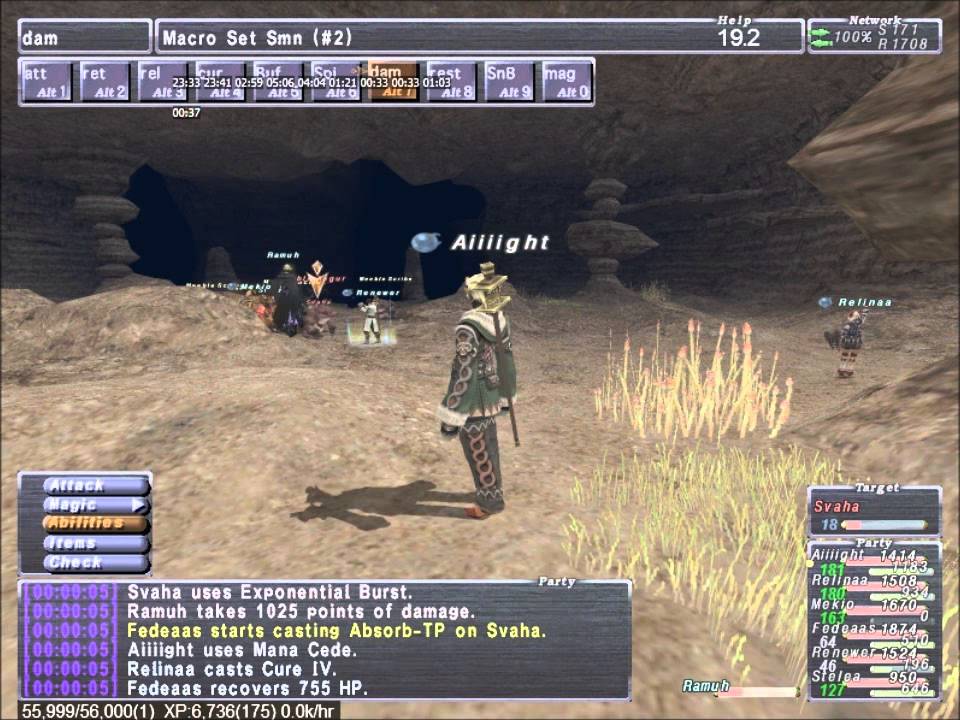 FFXI Batallia Downs Meebles Boss Svaha Dremovro LS - YouTube