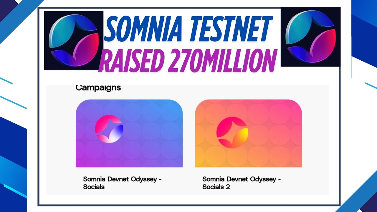 Somnia Testnet Airdrop Raised Total Fund 270MILLION - YouTube