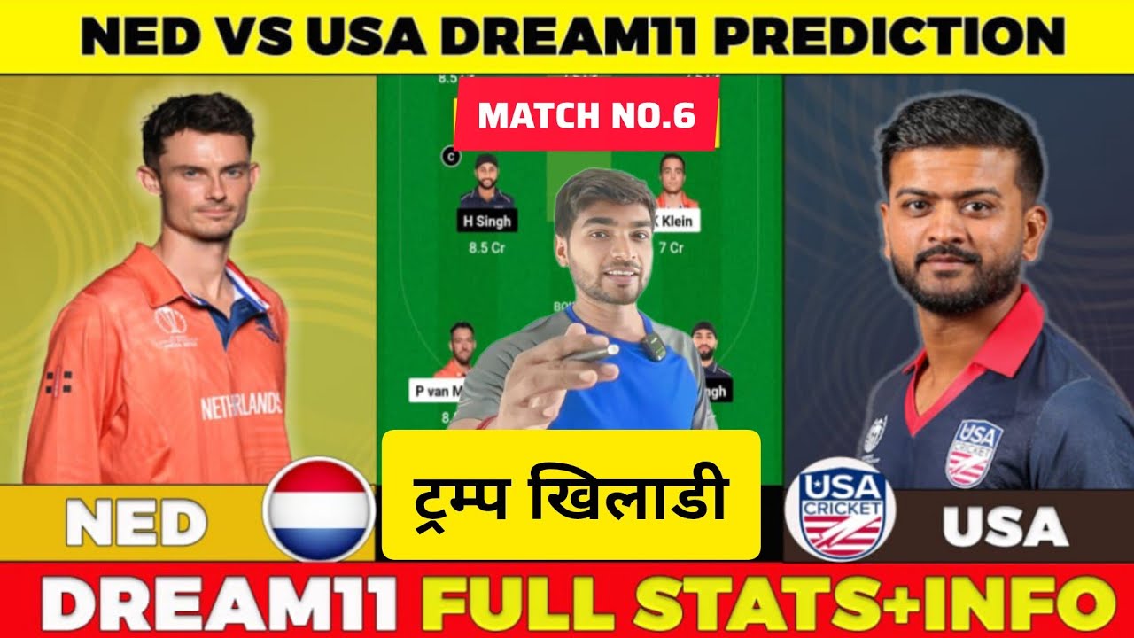 NED vs USA T20 Dream11 Team Prediction | Today's Match USA vs NED | GL ...