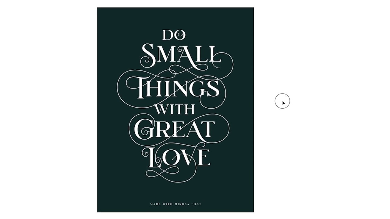 MIROSA Font – by Tobias Saul - YouTube