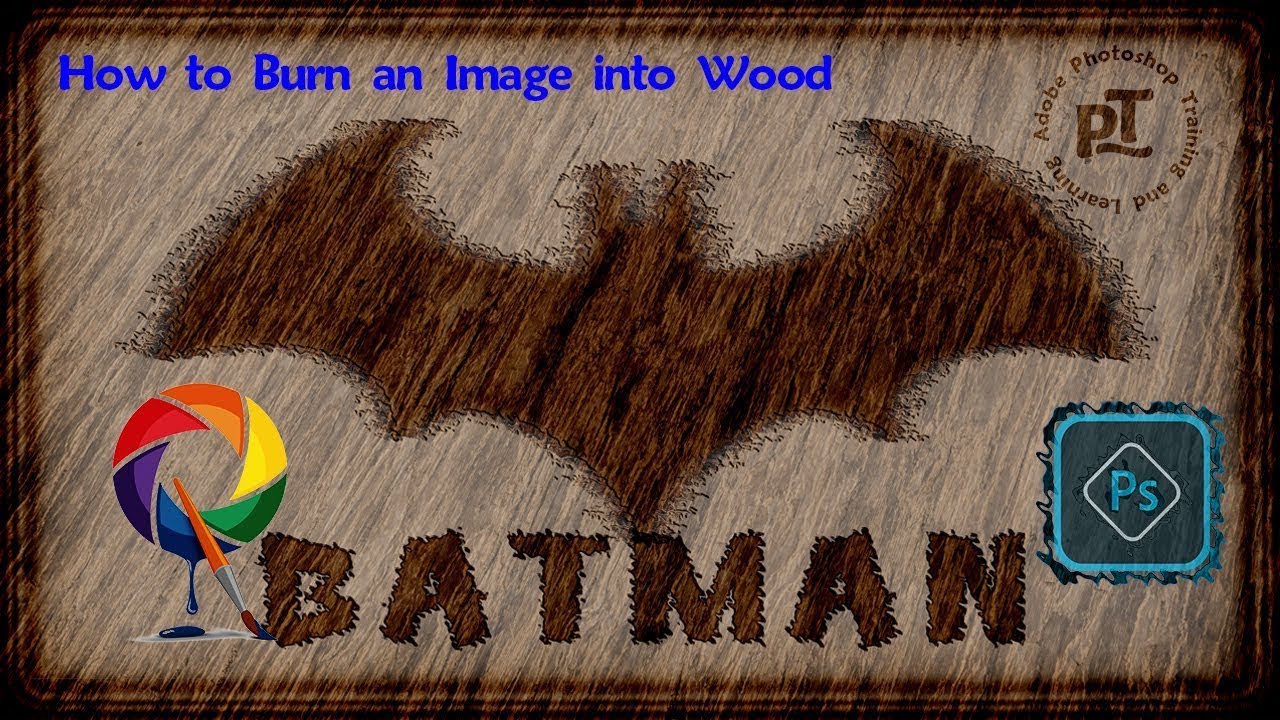 How to Burn an Image into Wood Effect - YouTube