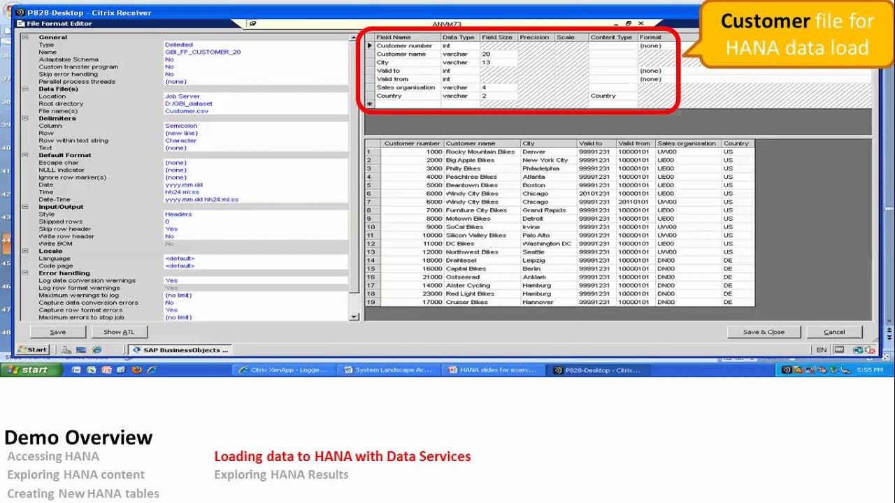 SAP HANA Demo - Getting non-SAP data into HANA by ComeritLabs - YouTube