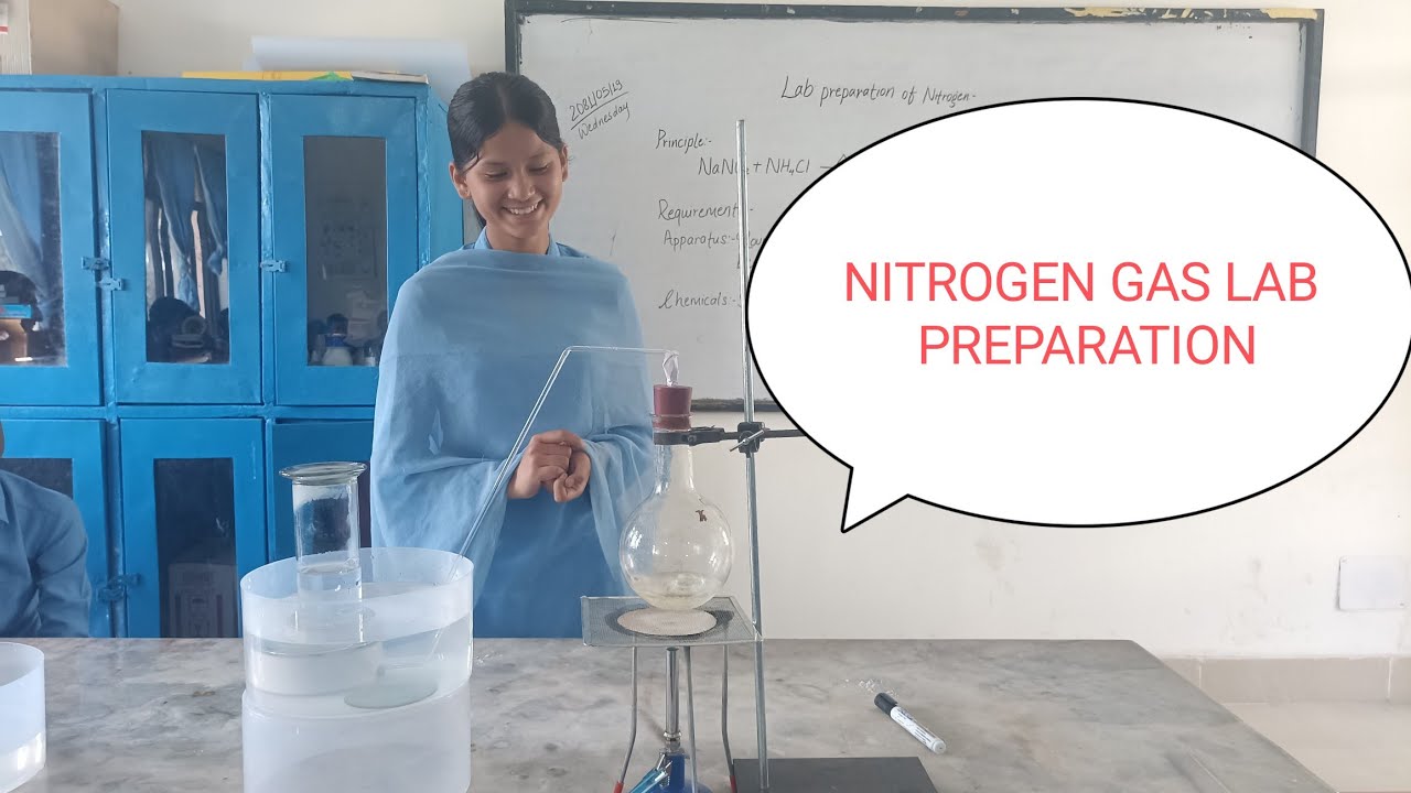 Nitrogen gas| Lab preparation| Grade 9 - YouTube
