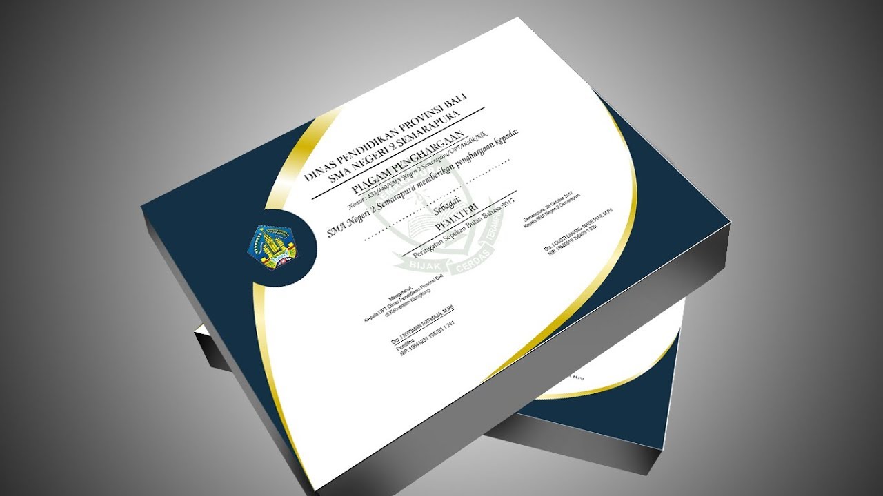 #4 Tutorial bagimana cara membuat design piagam | sertifikat dengan ...