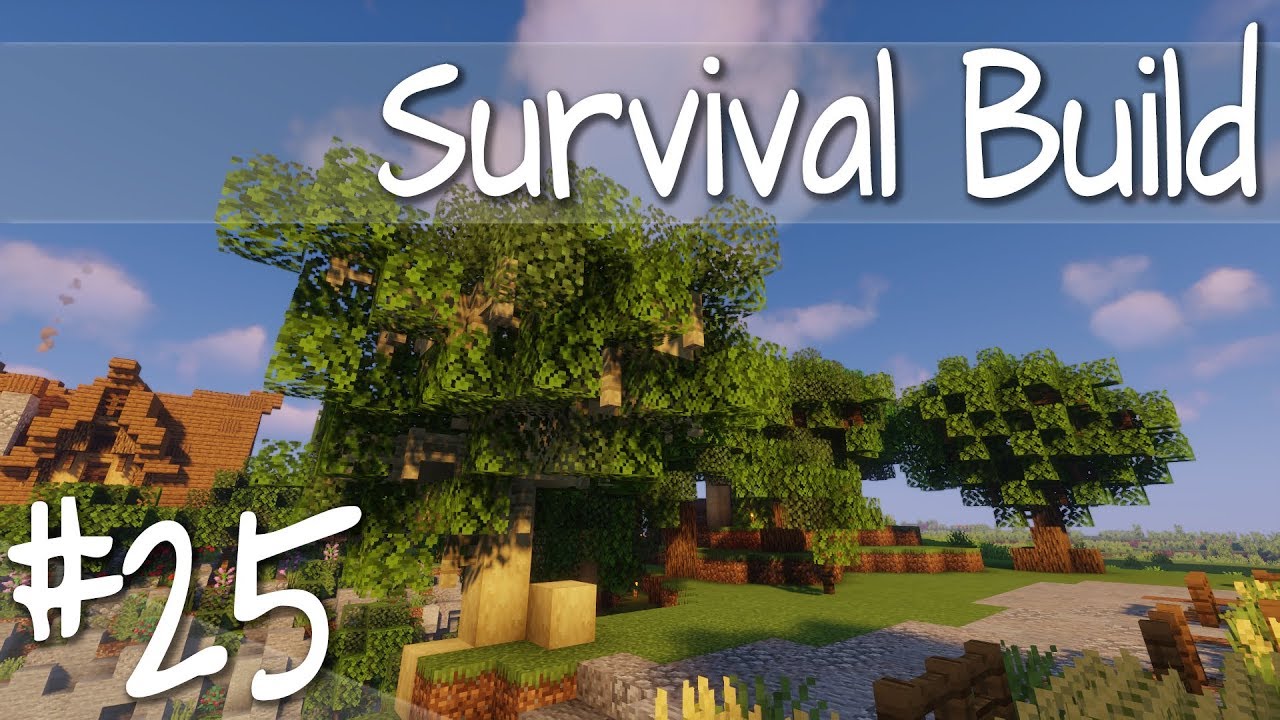 Minecraft Survival Build [#025] Waldbau und Tipps fürs Bauen von Bäumen ...