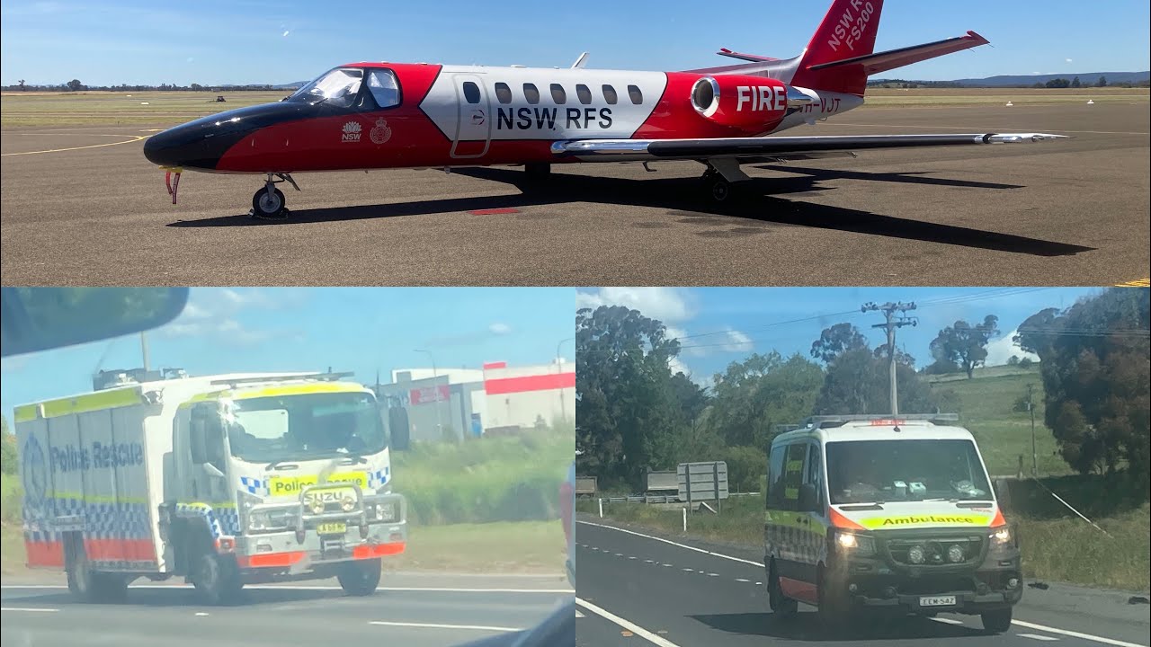NSWRFS + NSWPF + NSWAS - Rural Fire Service Jet , Police Rescue , Car ...