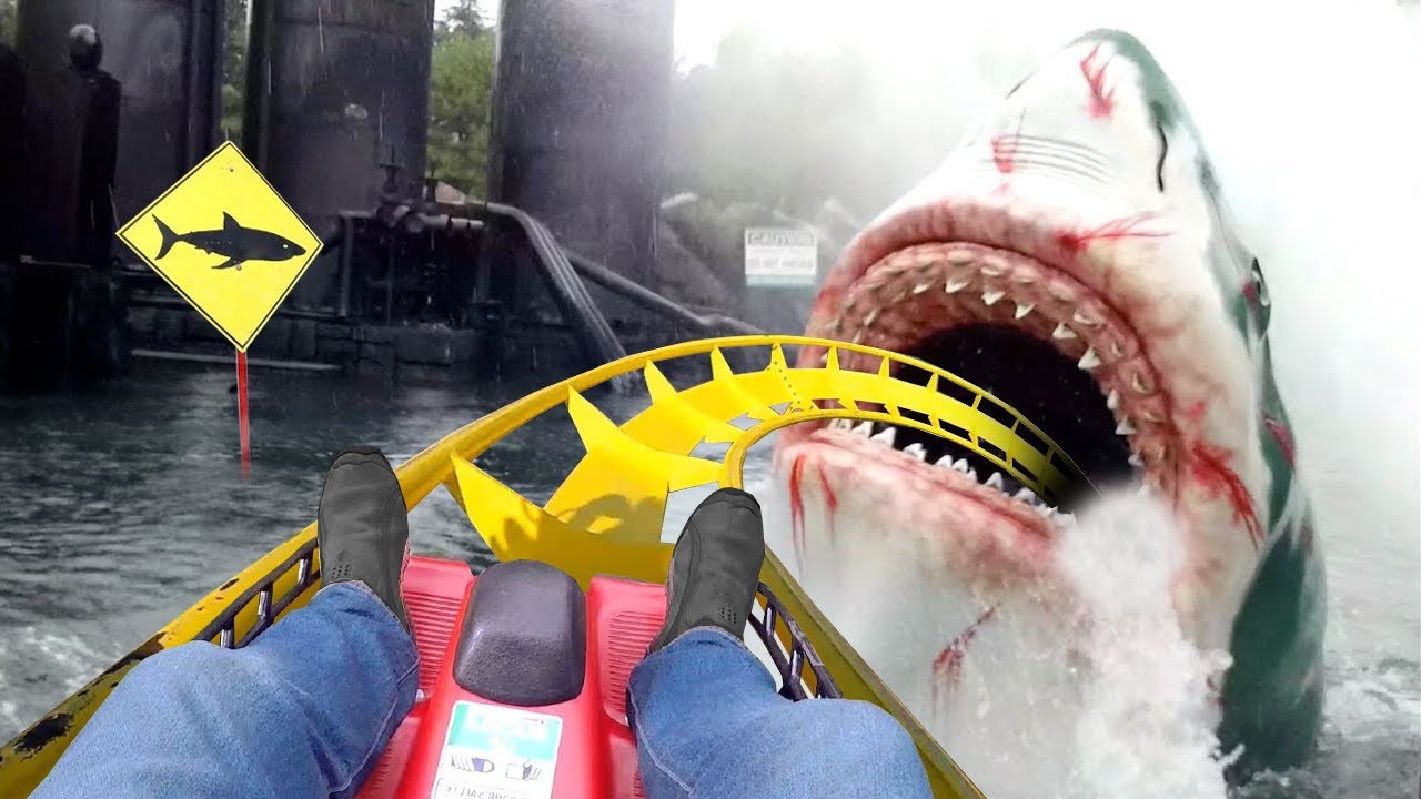 this SHARK coaster will give you nightmares.. - YouTube