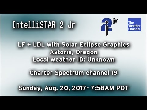 IntelliSTAR 2 Jr + LDL w/ Solar Eclipse Graphics- Astoria, OR- Aug. 20 ...