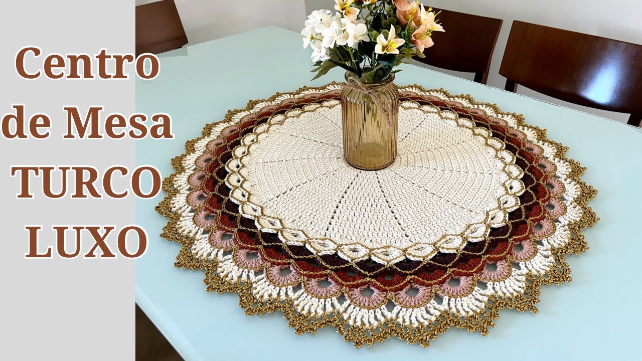 Centro de mesa de crochê TURCO LUXO 🧶 #crochê #crochet #feitoamao - YouTube