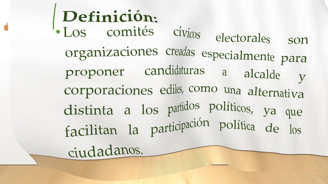 Sabes qué es un comité cívico - YouTube