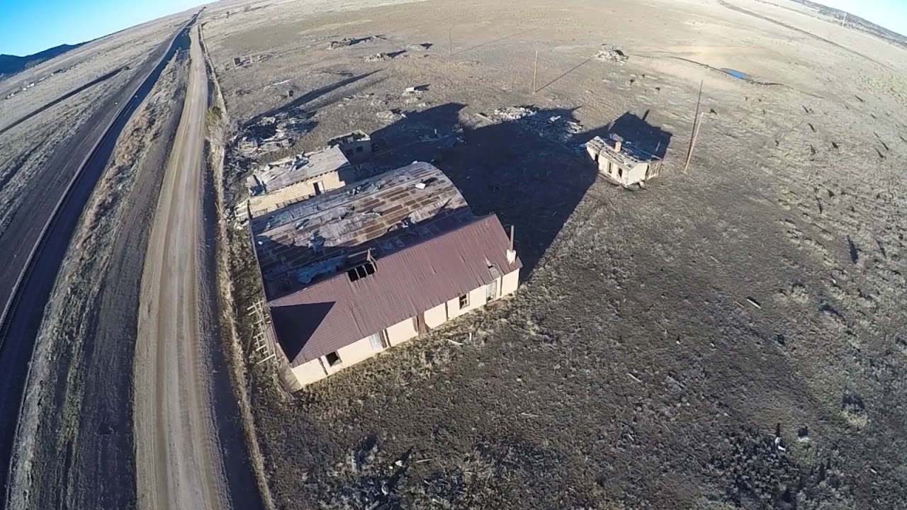 Flying over the ruins of the ghost town of Ludlow Colorado - YouTube