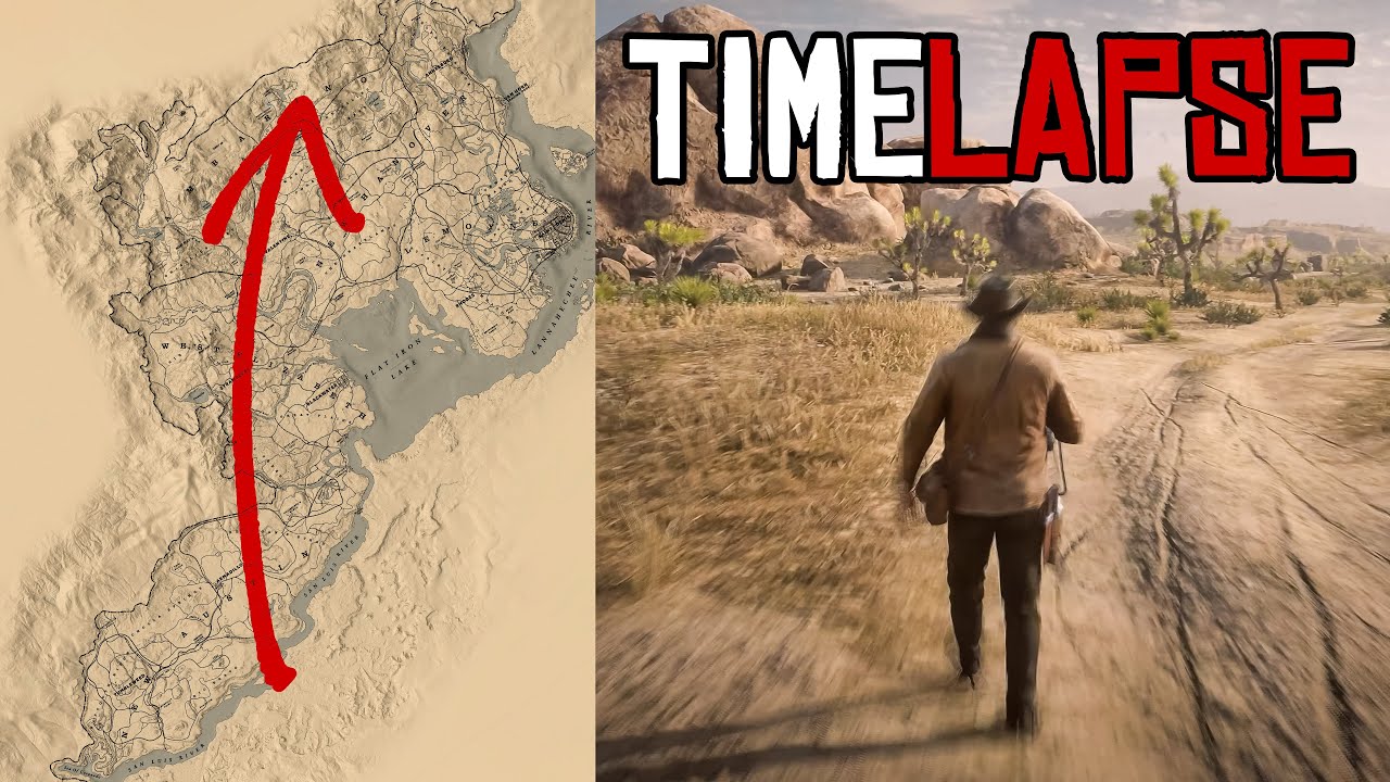 Red Dead Redemption 2 Timelapse Walking Across Map in 4K Ultra Max ...