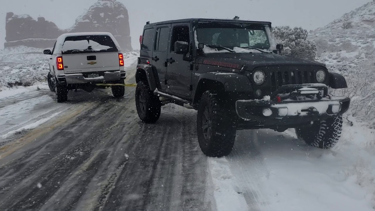Jeep Rescues Chevy Moab Utah - YouTube