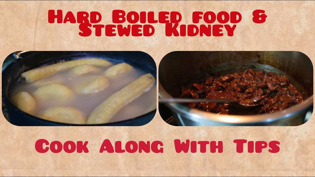 Jamaican Hard Boiled Food and Stewed Kidney (Cook Along With Tips) - YouTube