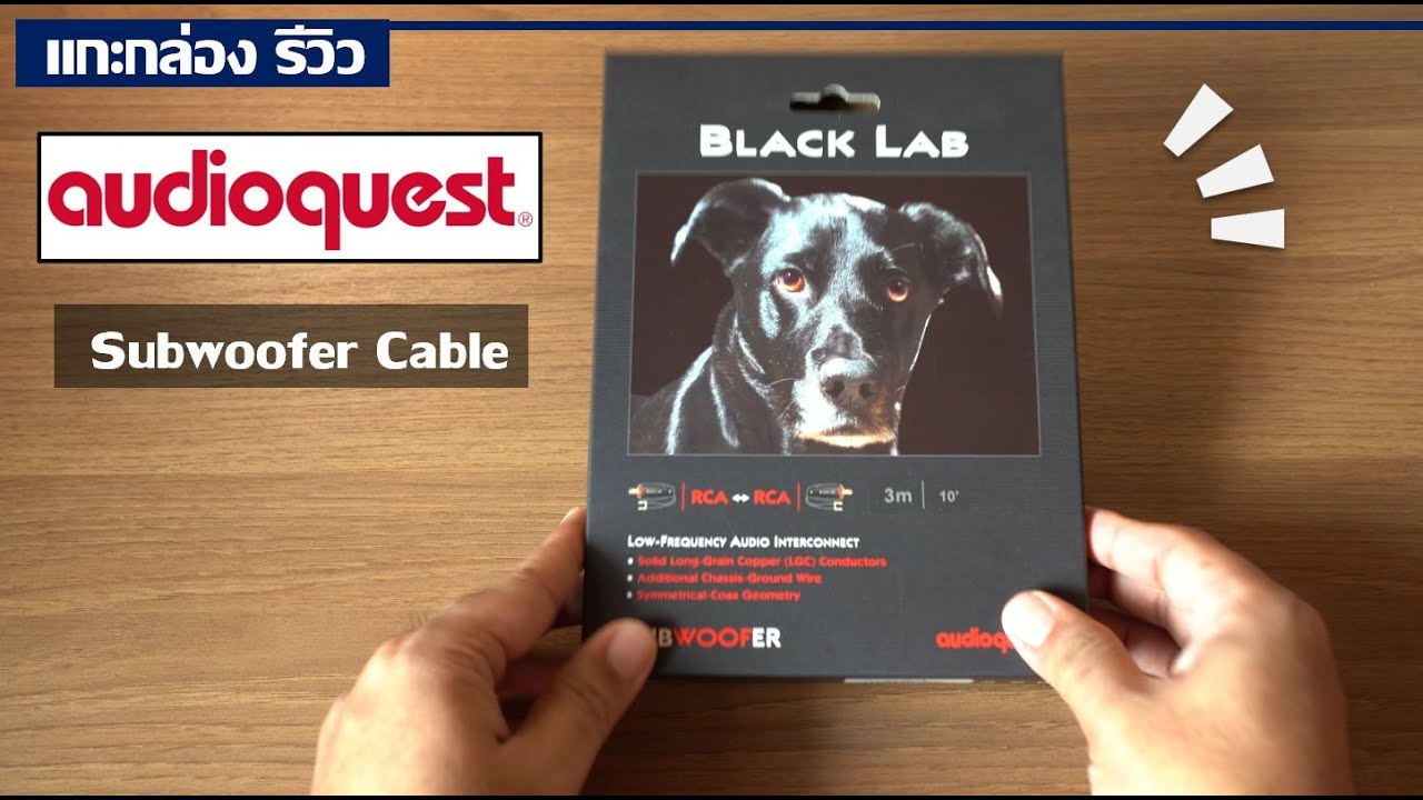 แกะกล่อง รีวืว สาย Audioquest Black Lab สาย Sub woofer คุณภาพดี ทนทาน ...