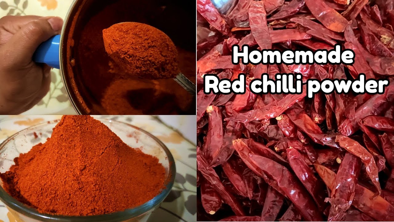 Homemade Red chilli powder|Karam powder recipe with english subtitles ...