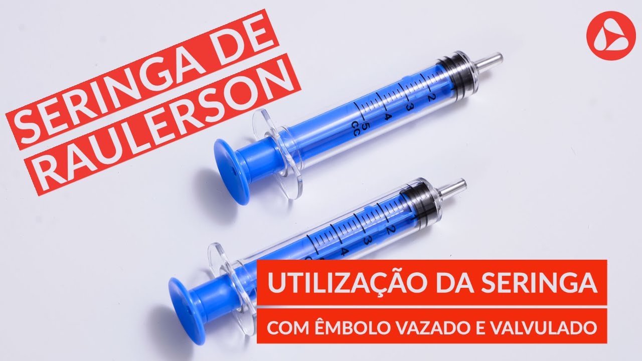 Utilização da seringa com êmbolo vazado e valvulado - YouTube