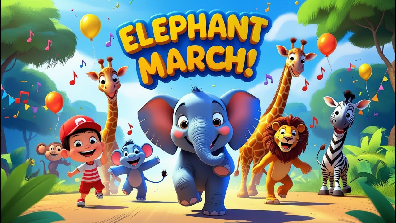 🐘 Stomp Like an Elephant! | Animals Dance Party - Fun Dance for kids ...