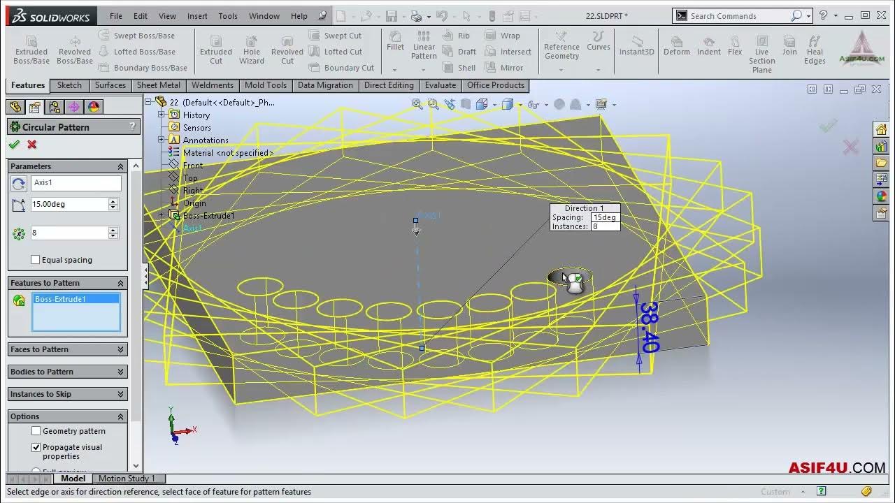 Create custom axis From solidworks 2014 - YouTube