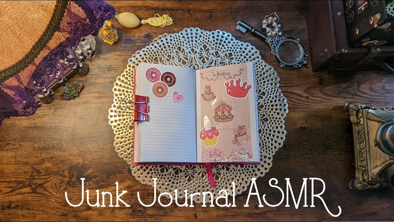 ASMR | Decorating in Hot Pink Journal | Paper Sounds with Fireplace ...