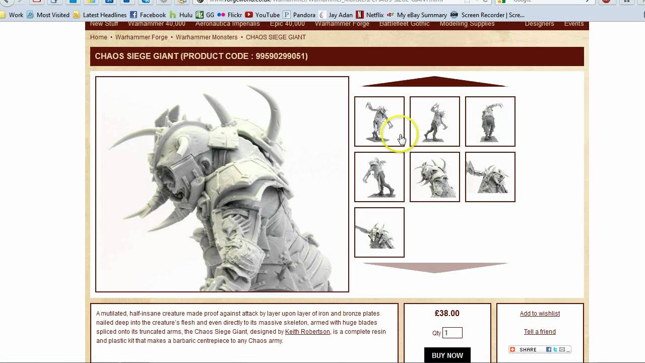 Review: Forgeworld Chaos Siege Giant - YouTube