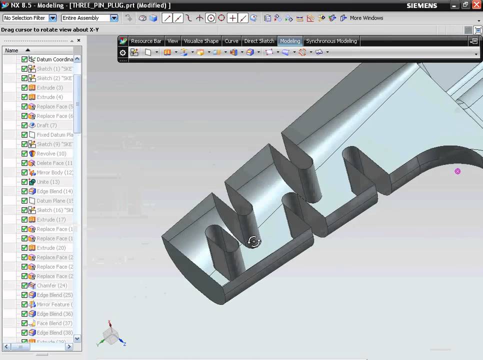 How to extract cavity surface in NX without mould wizard license - YouTube