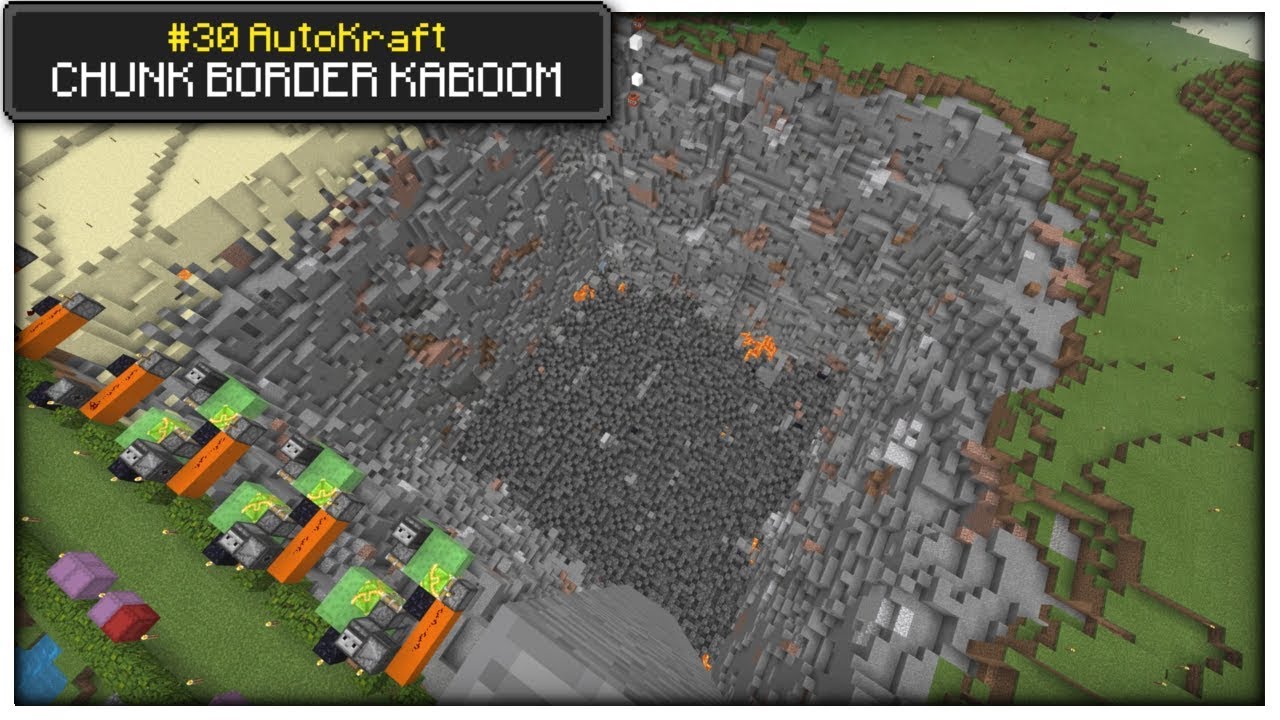 Minecraft - CHUNK BORDER BOOM [ AutoKraft Lets Play #30 ] Console ...