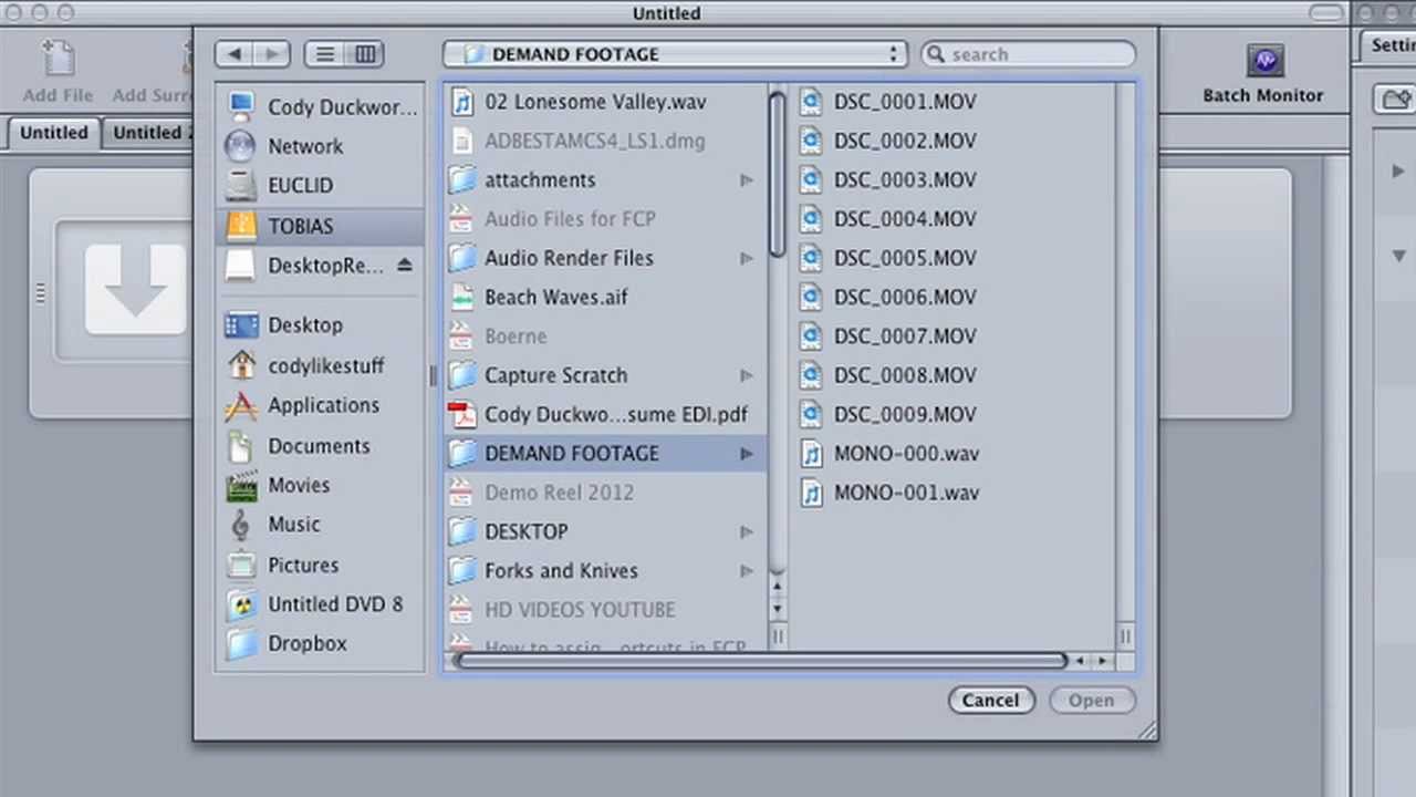 Converting DSLR Footage to Apple's ProRes 422 Codec: Video Production ...