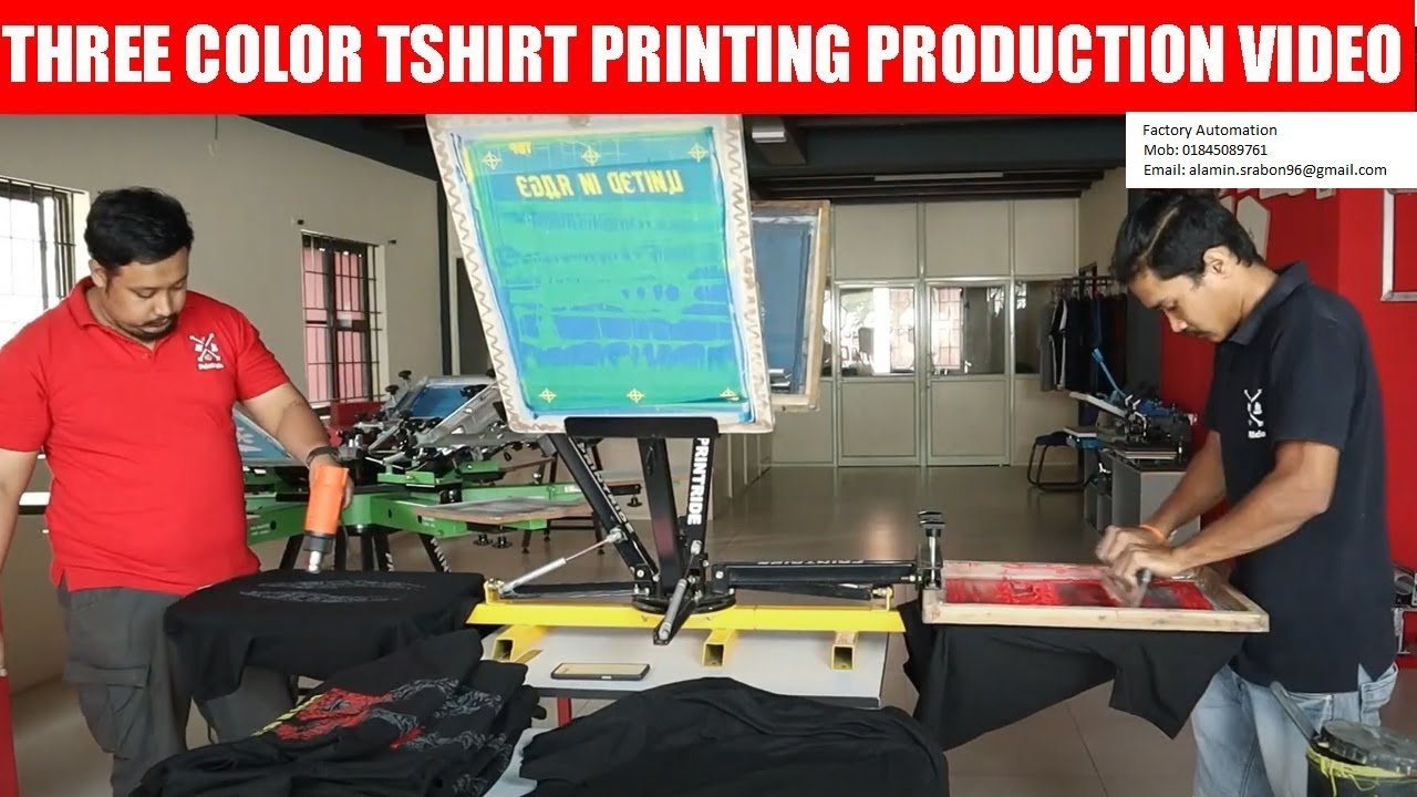 Three Color Automatic T Shirt Printing Machine - YouTube