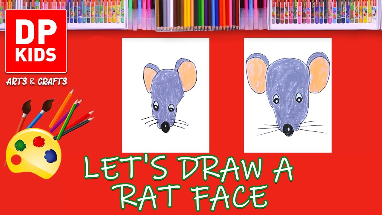 Let's draw a Rat Face - DP KIDS ARTS & CRAFTS (Video 97) - YouTube