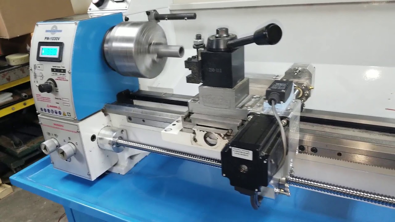 PM-1030V CNC Lathe Demo 2 - YouTube