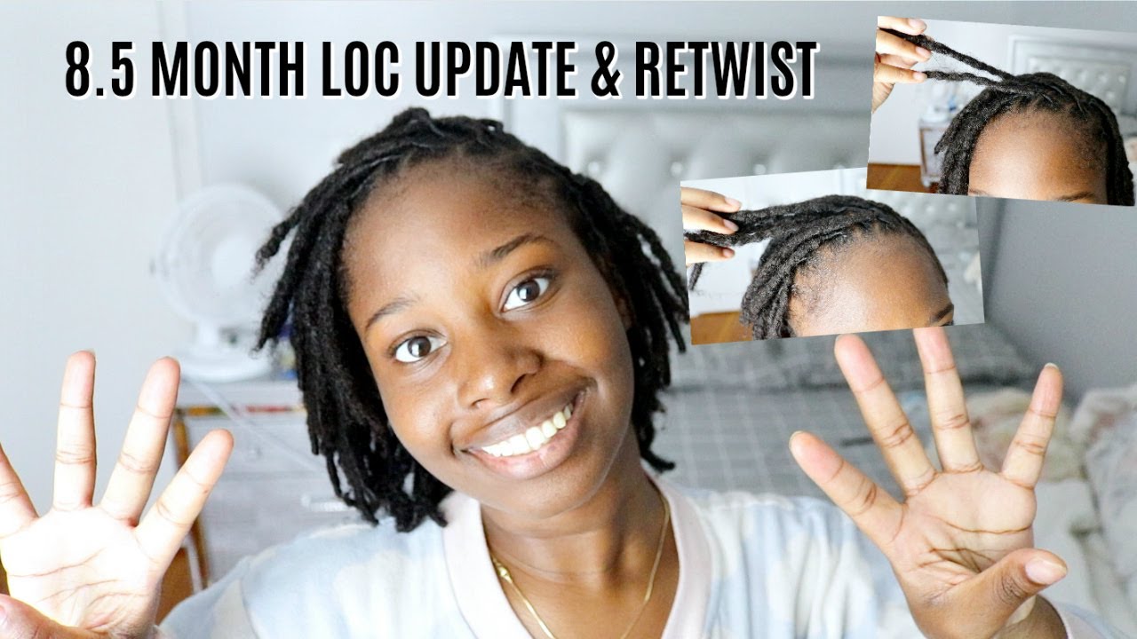 8.5 MONTH LOC UPDATE & RETWIST l STARTER LOCS , COMB COILS . - YouTube