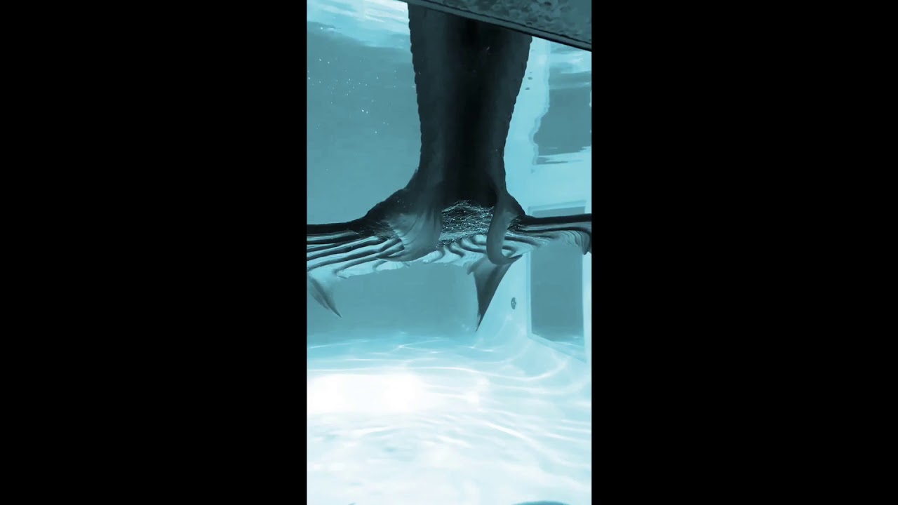 Flapping my mermaid tail backstage at a shoot - YouTube