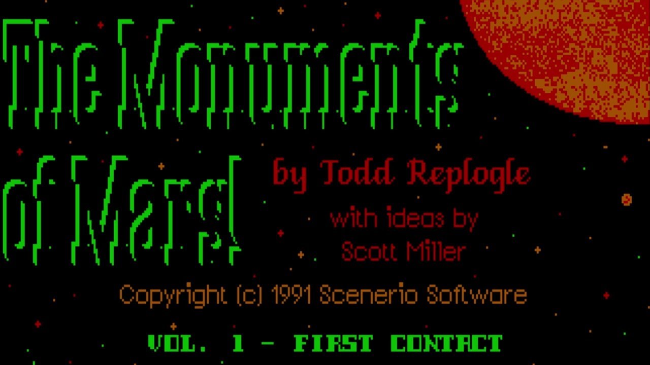 THE MONUMENTS OF MARS! - VOL. 1 - FIRST CONTACT (PC DOS) (1991 ...