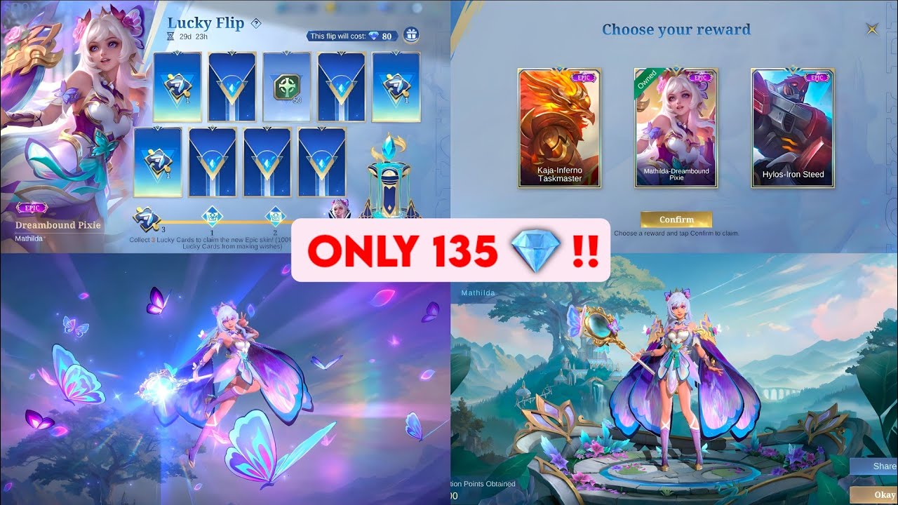 WATCH THIS BEFORE YOU FLIP IT - LUCKY FLIP ft. MATHILDA 'DREAMBOUND PIXIE' EPIC SKIN - MLBB ...